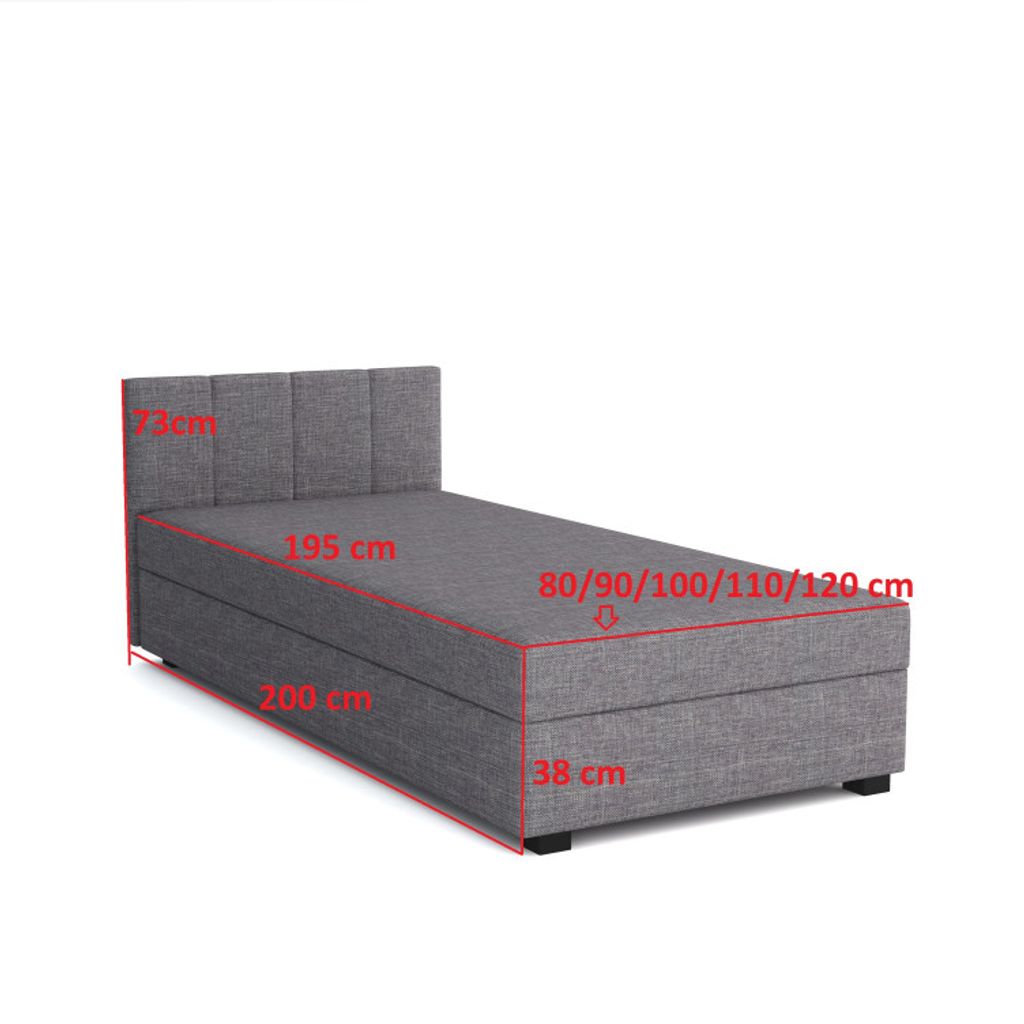 Jednolůžková postel 100x195 NAYLA 1 - černá | Kaufland.cz