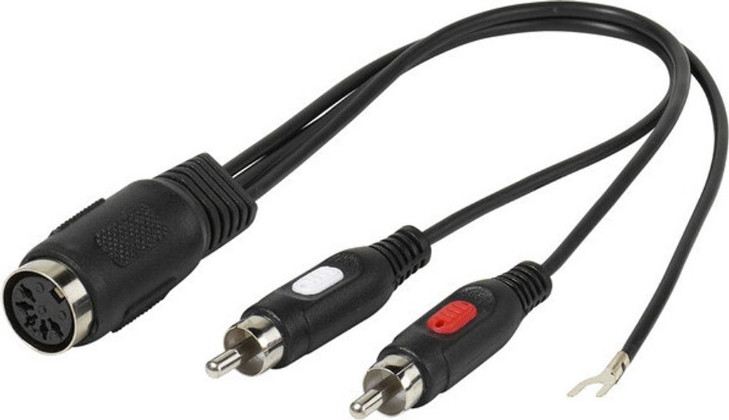 Adapter DIN / Cinch, 0,2m (46074) Sonstiges Kabelzubehör