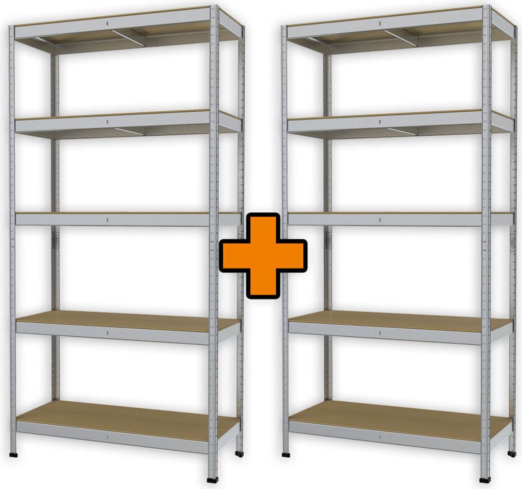 Schwerlastregal 180 x 90 x 40 cm 2er Set je 5 | Kaufland.de