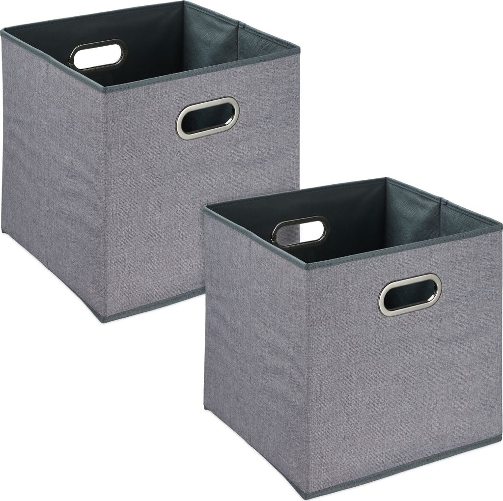 relaxdays Sivý úložný box sada 2 Skladací box | Kaufland.sk