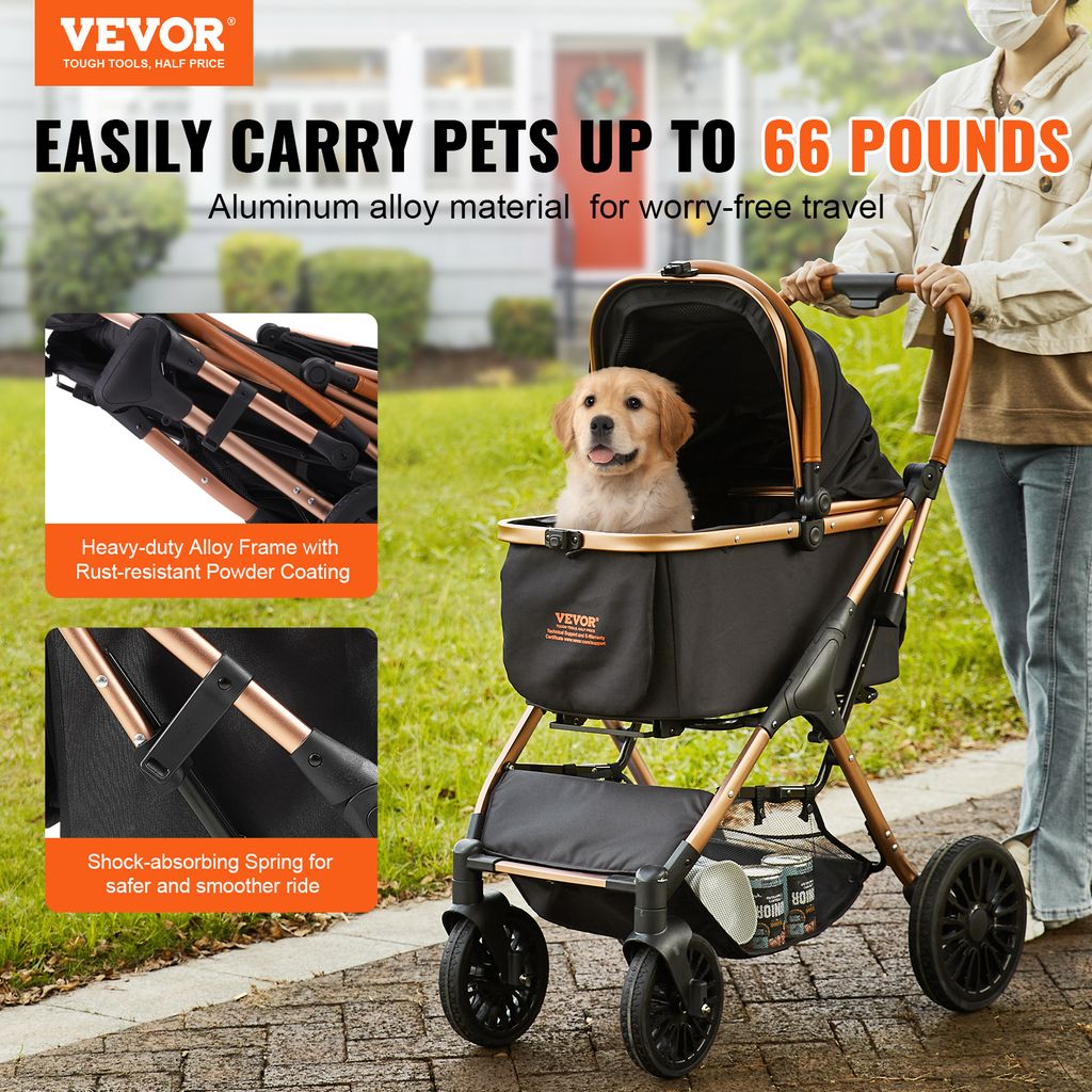 VEVOR Hundebuggy 59x85x105cm Hundewagen 30kg | Kaufland.de