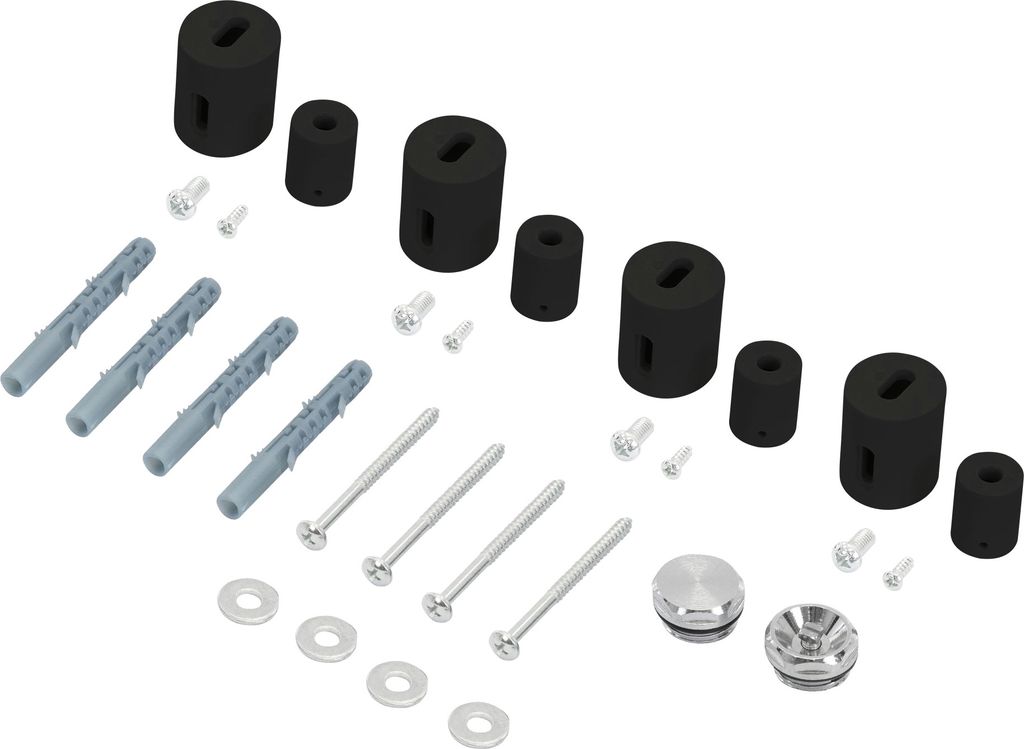 LuxeBath konzola pre dizajnové kúpeľňové radiátory, čierna,