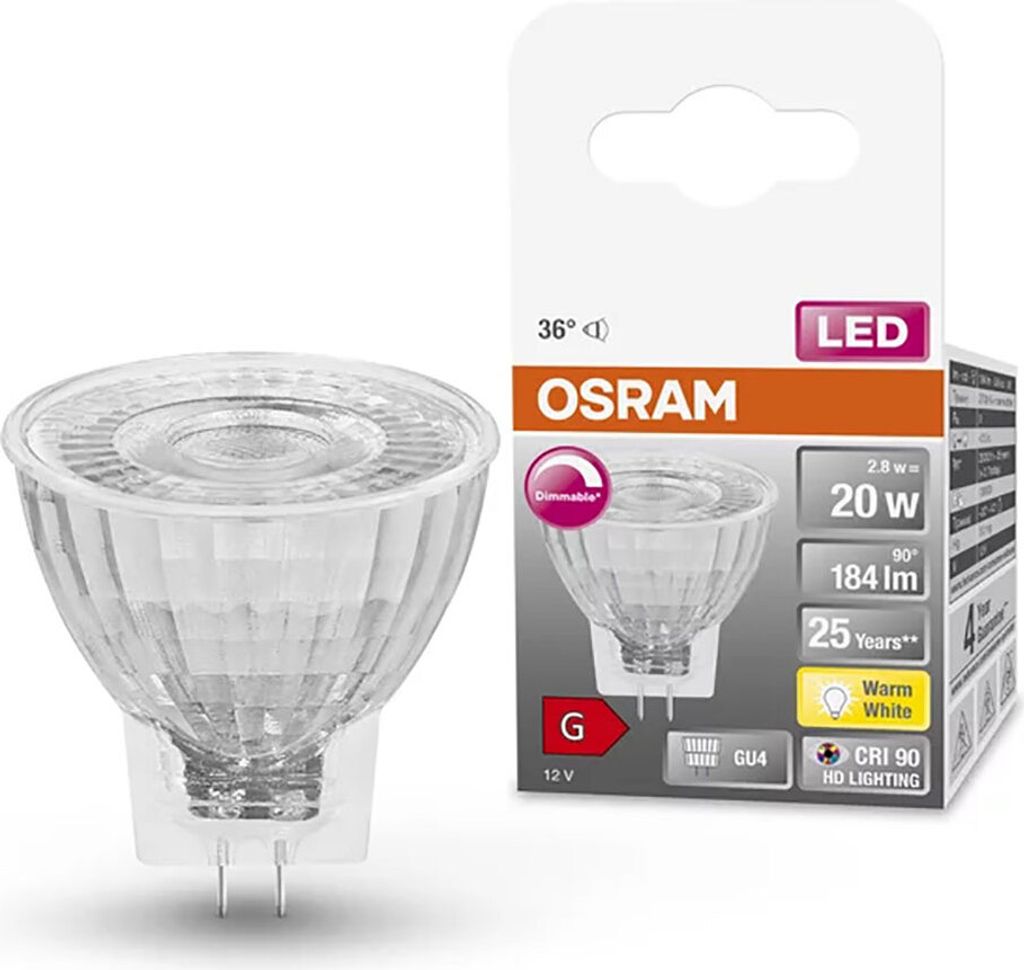 Osram LED Reflektor Super Star GU4 3,2W warmweiß, dimmbar,