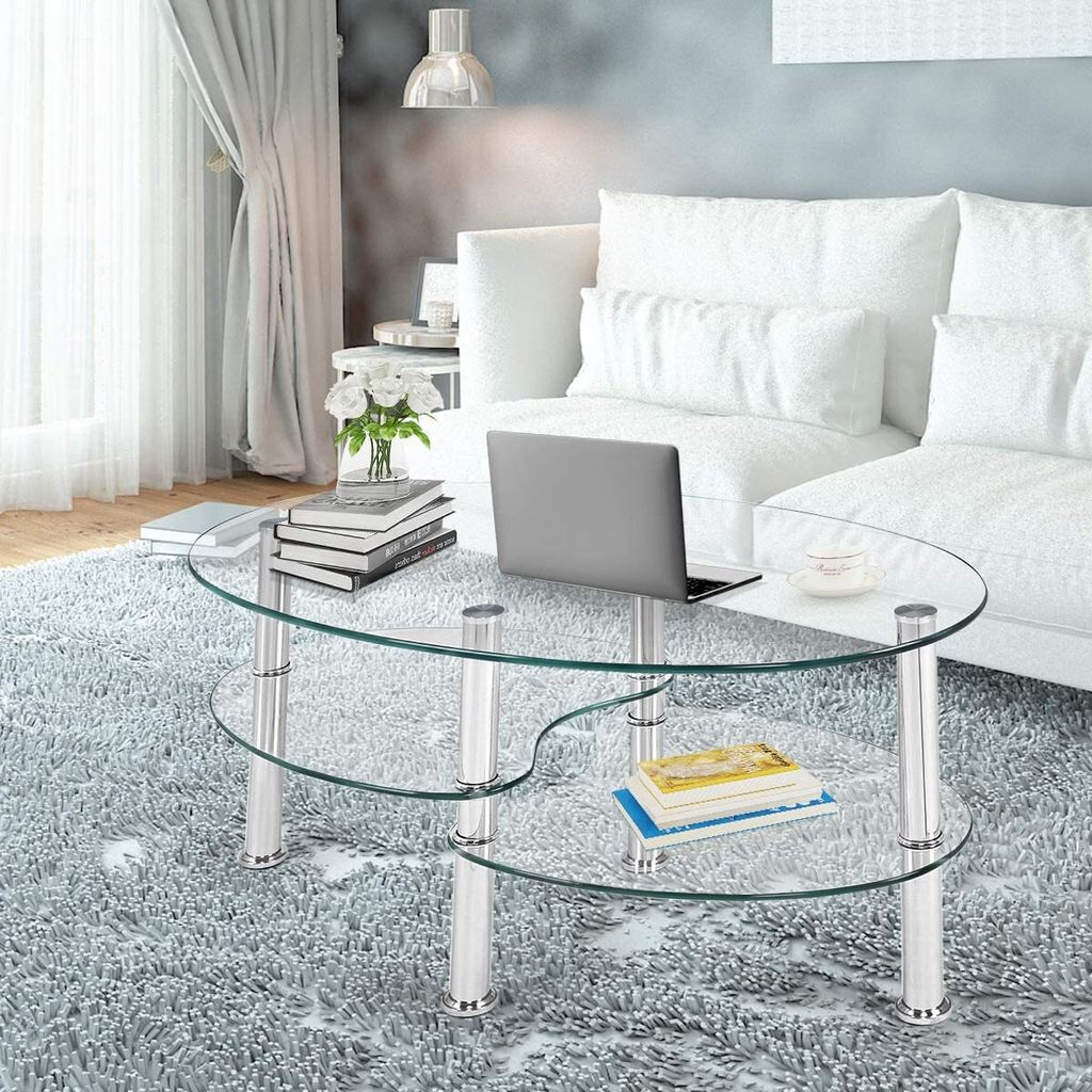 Couchtisch Glas Oval