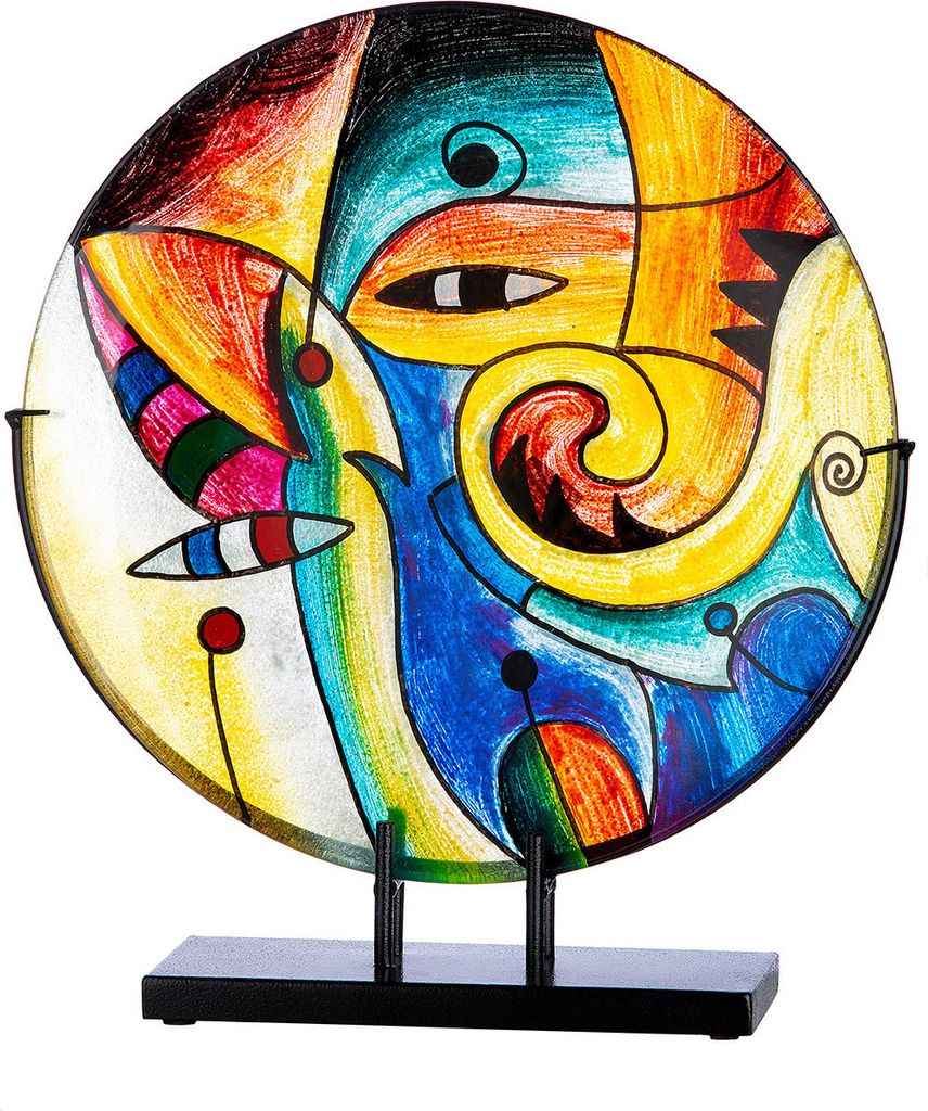 Casablanca by Gilde Dekoschale Glasart flache Dekoschale