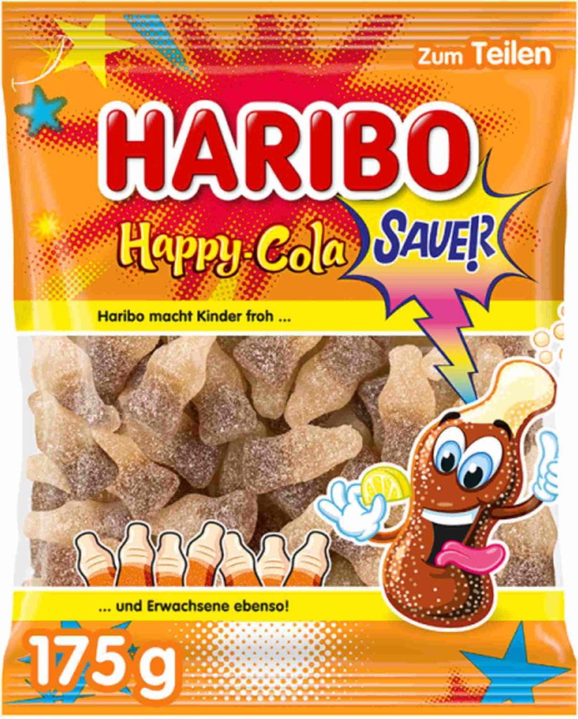 Haribo Happy Cola Kyslé šumivé ovocné žuvačky | Kaufland.sk