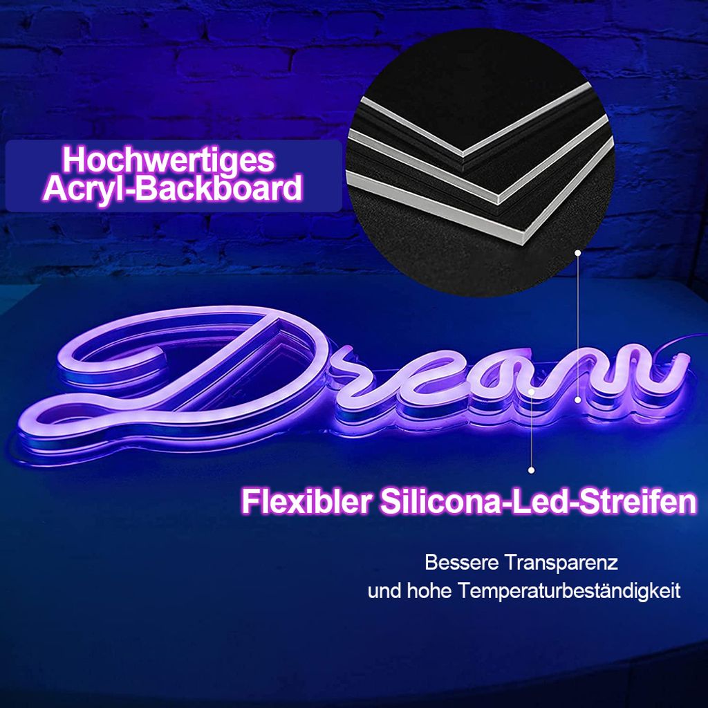LED Blau Dream Leuchtreklame Nachtlicht | Kaufland.de