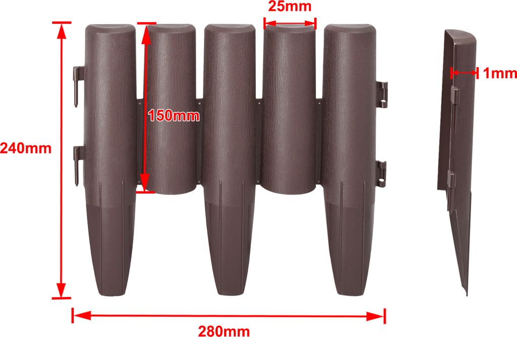 LZQ 40x Palisádové obruby záhonů Obruby | Kaufland.cz