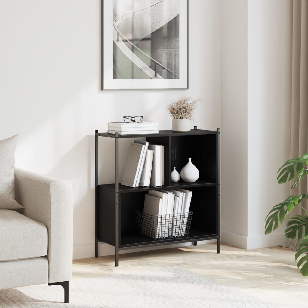 vidaXL Knihovna černá 72x28x77,5 cm Materiál | Kaufland.cz