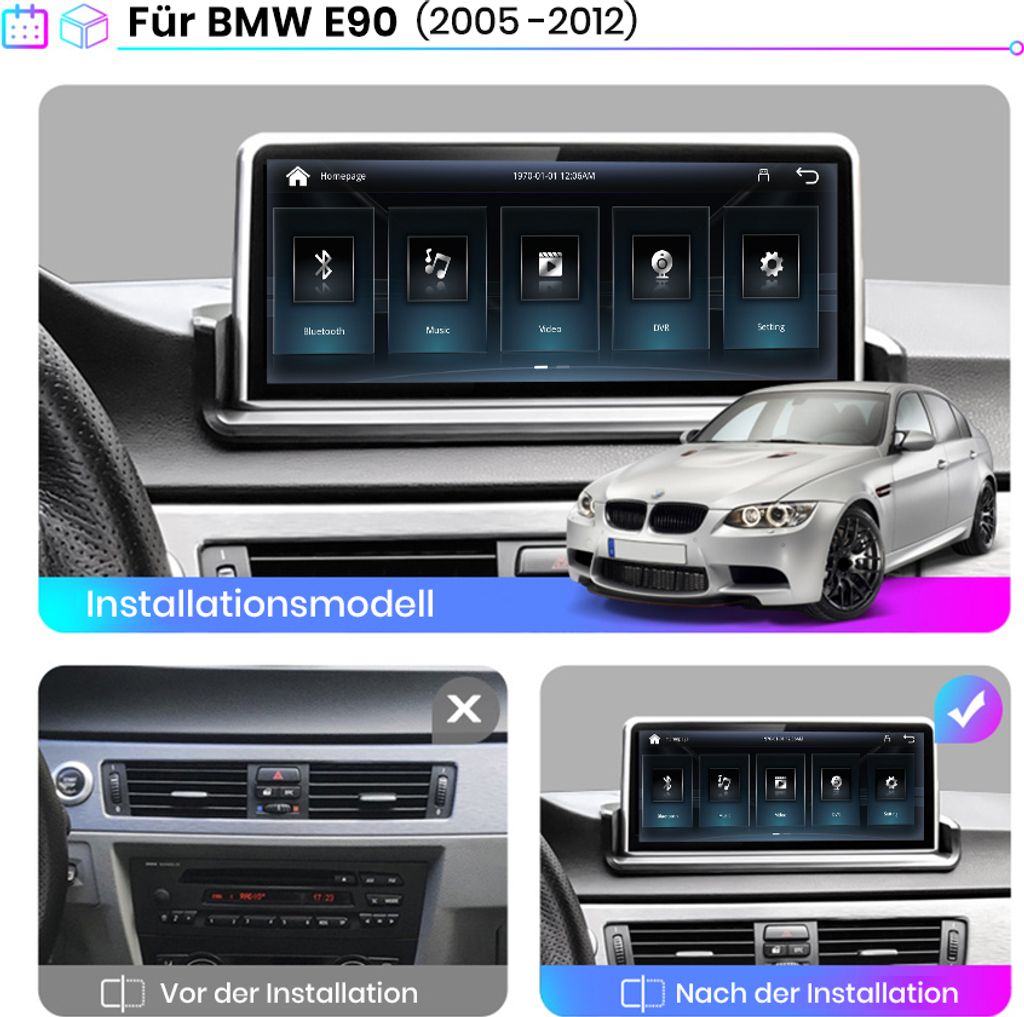 10.25''Linux system autoradio Für BMW E90 | Kaufland.de