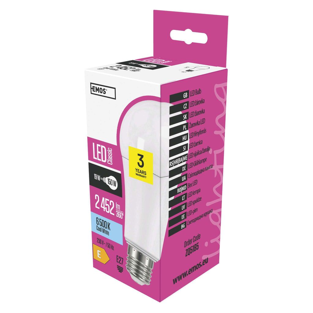 EMOS LED žárovka Classic A67 / E27 / 19 W | Kaufland.cz