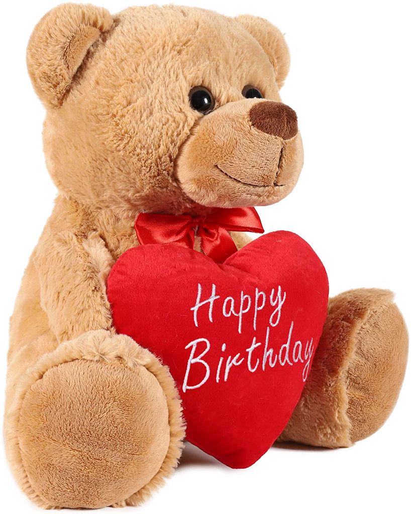 BRUBAKER Teddy Plüschbär mit Herz Rot - Happy | Kaufland.de