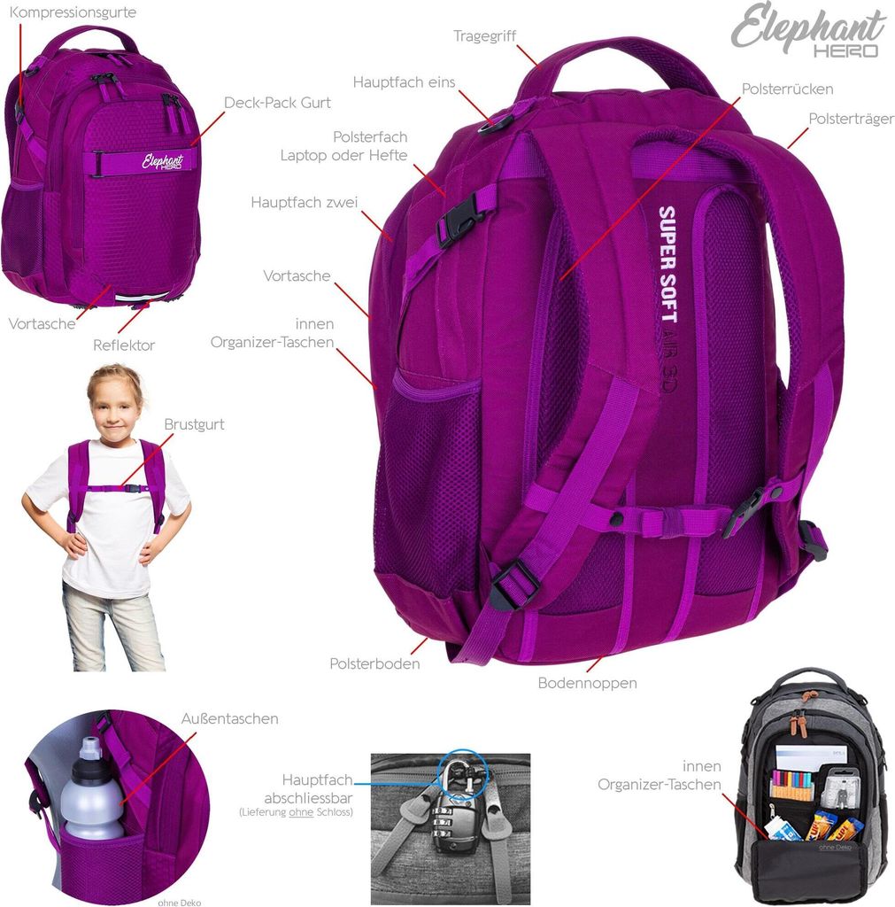 Schultasche 4 Teile Set Schulrucksack Ranzen | Kaufland.de