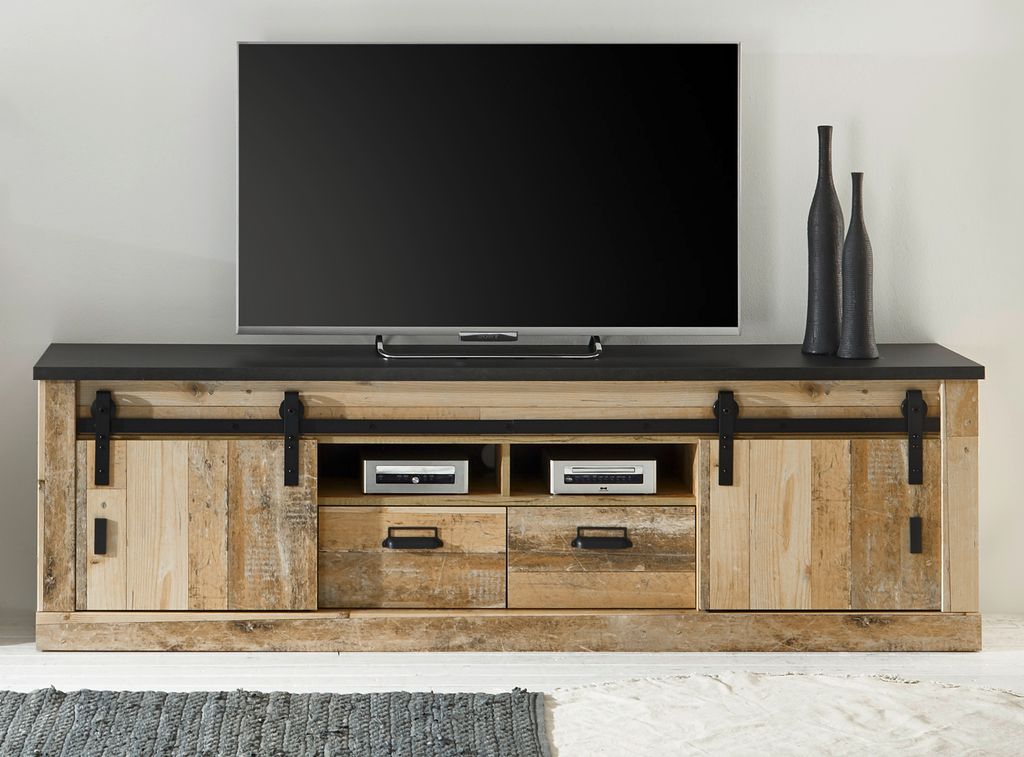 TV-Lowboard "Stove" in Used Wood anthrazit TV | Kaufland.de