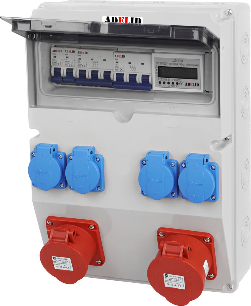 Baustromverteiler CEE 32A 16A 5P 4x 230V Steckdose