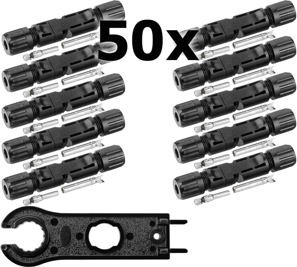50 Paar MC4 Stecker ( Buchse + Stecker ) DC | Kaufland.de