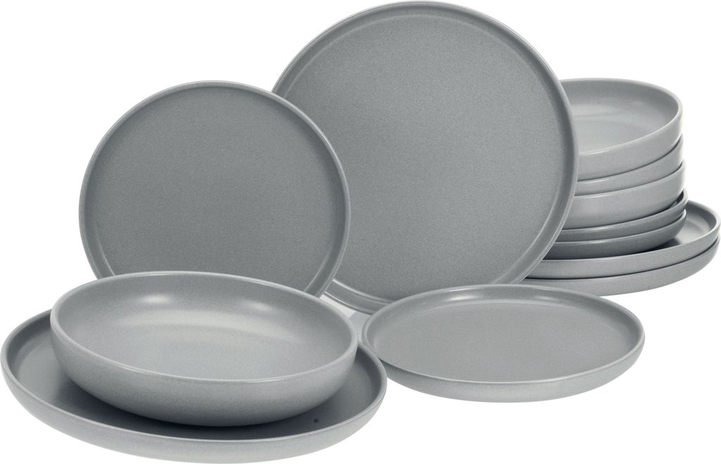CreaTable, 23583, Uno Grau, Tellerset 12-tlg, | Kaufland.de