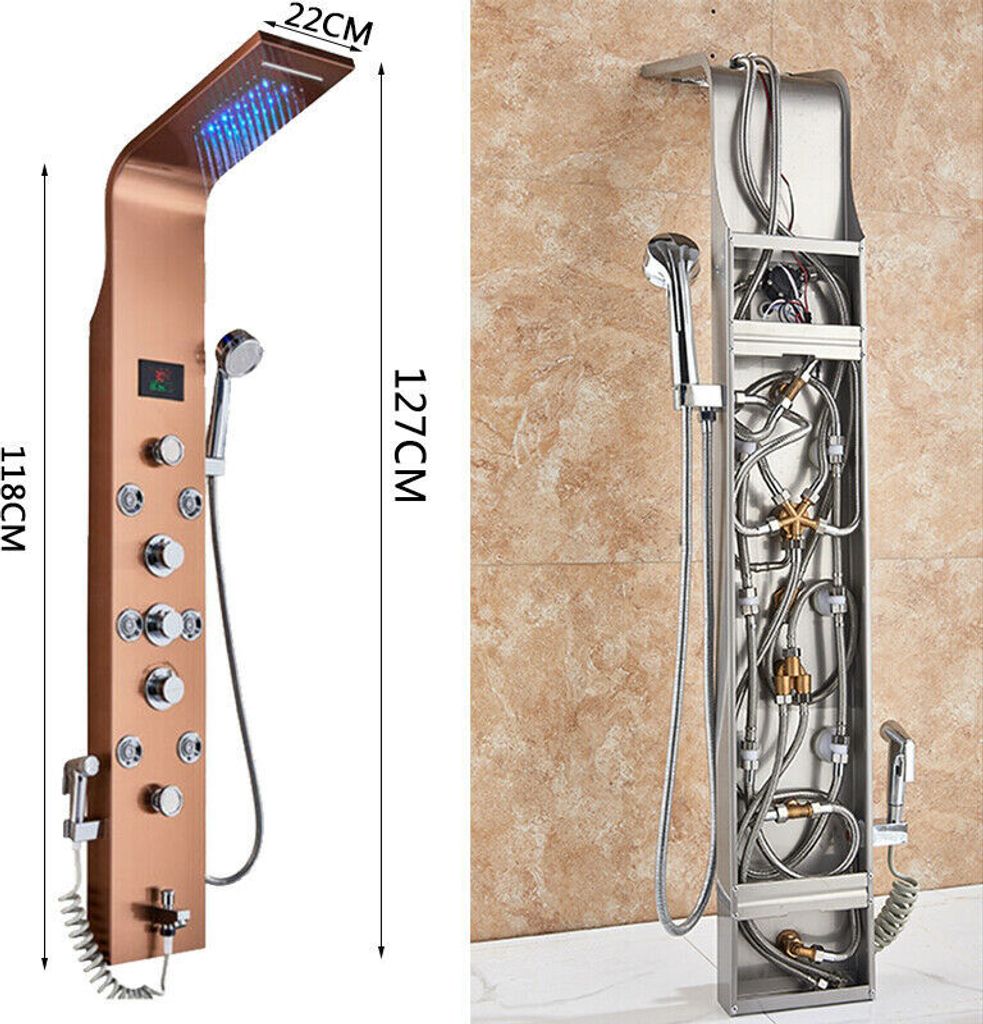 Linuode LED-Licht Duscharmatur Badezimmer SPA | Kaufland.de