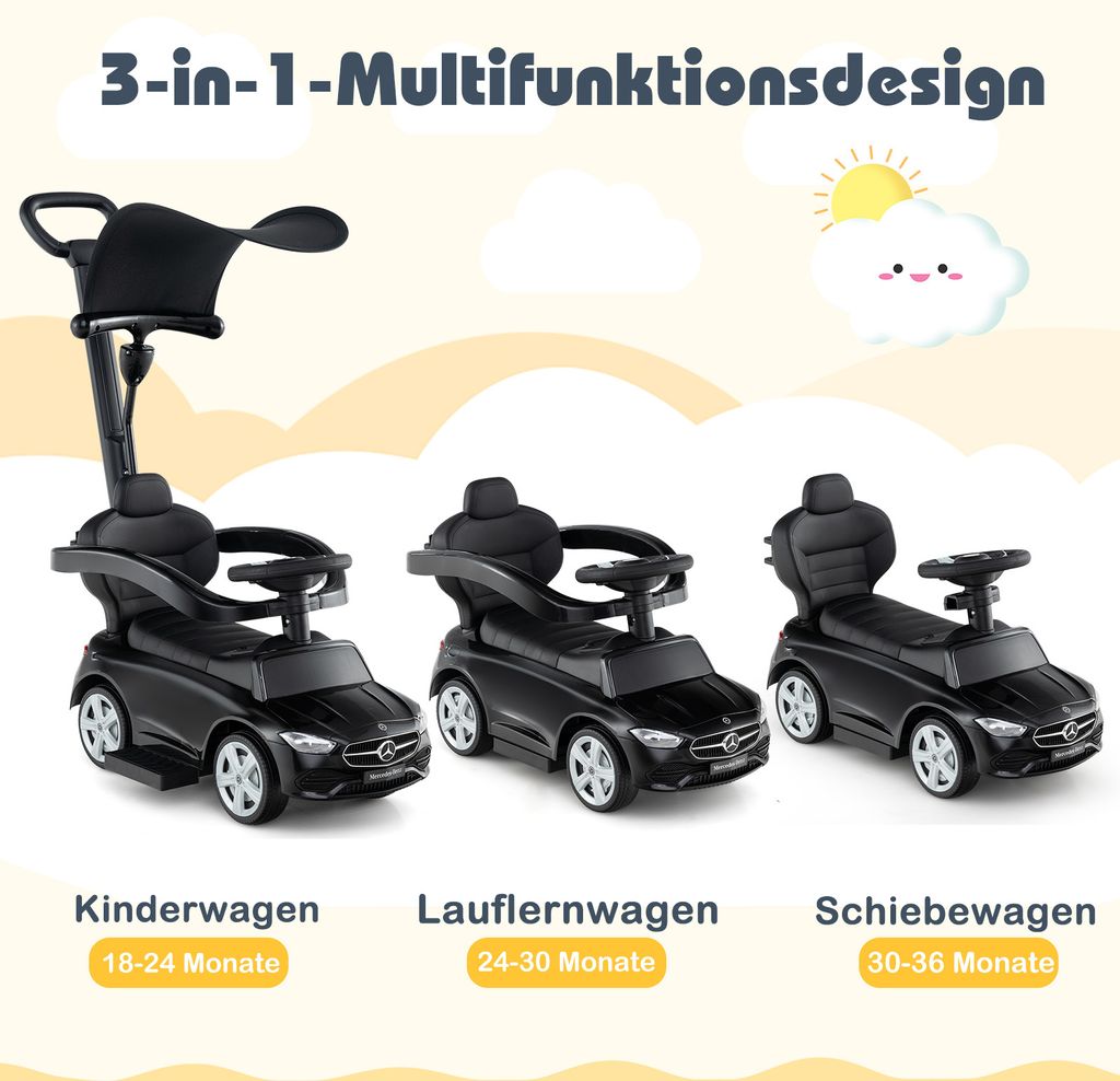 COSTWAY Mercedes-Benz Rutschauto, 3-in-1 | Kaufland.de