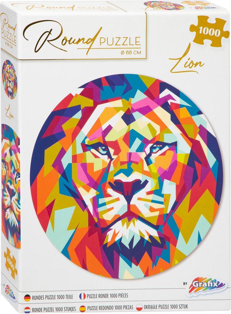 Creative Craft Group Ronde Legpuzzel Leeuw, 1000st.