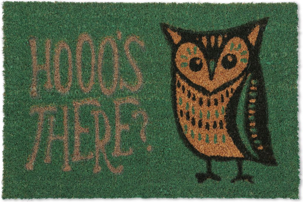 relaxačná rohožka Coconut Doormat Owl "Hooo's | Kaufland.sk