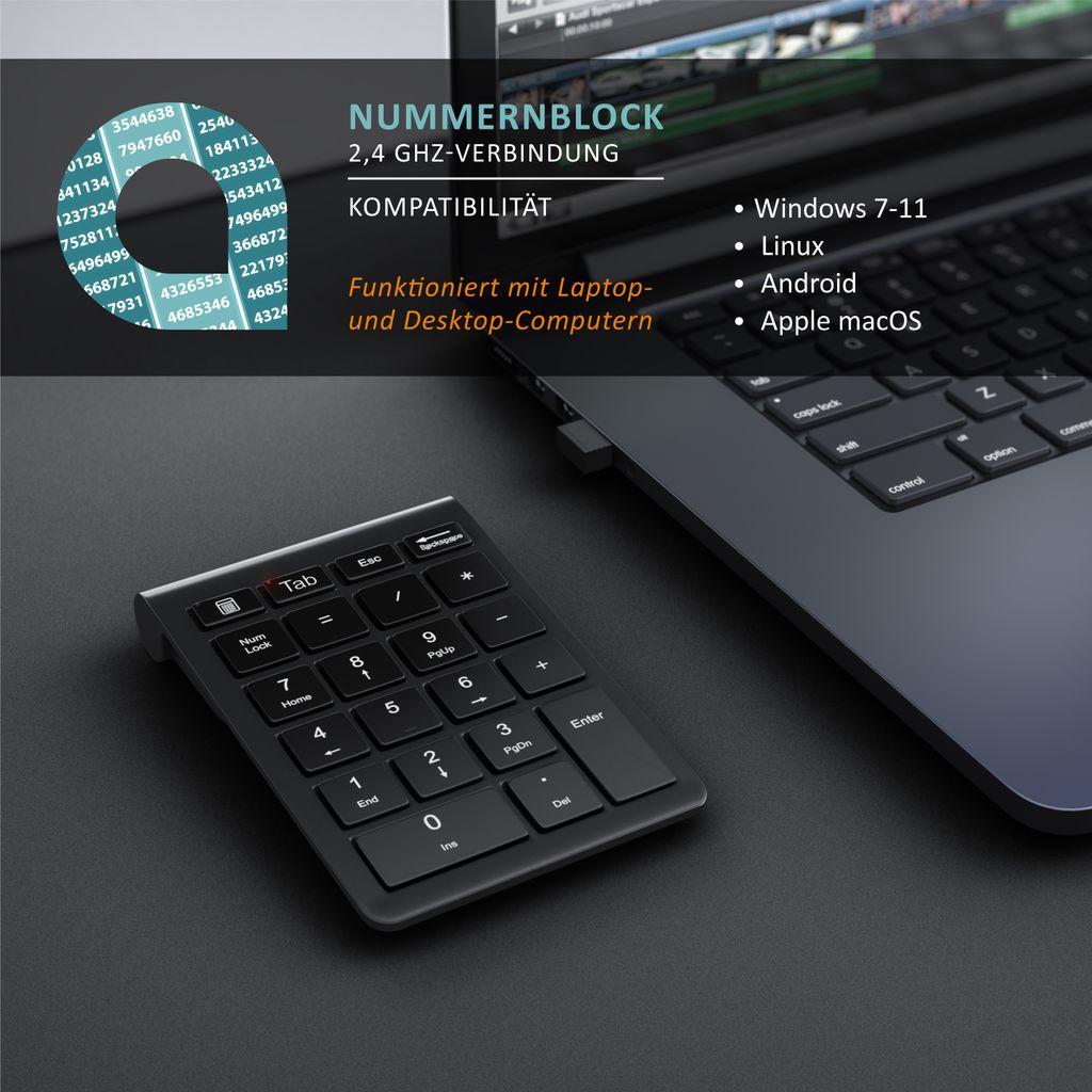 Aplic Bluetooth Numpad - bezdrátová numerická | Kaufland.cz