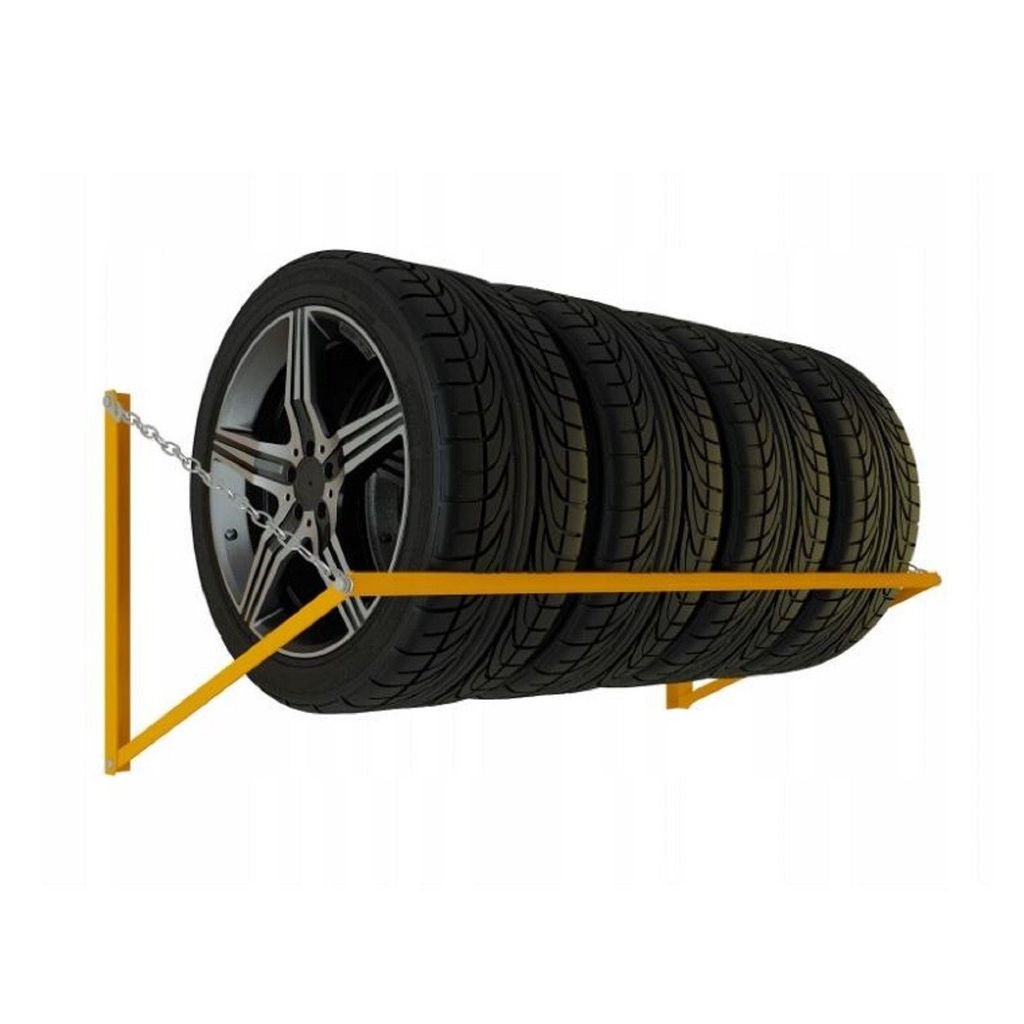 QLS Wandhalterung für Autoreifen 120 cm Tragkraft bis zu