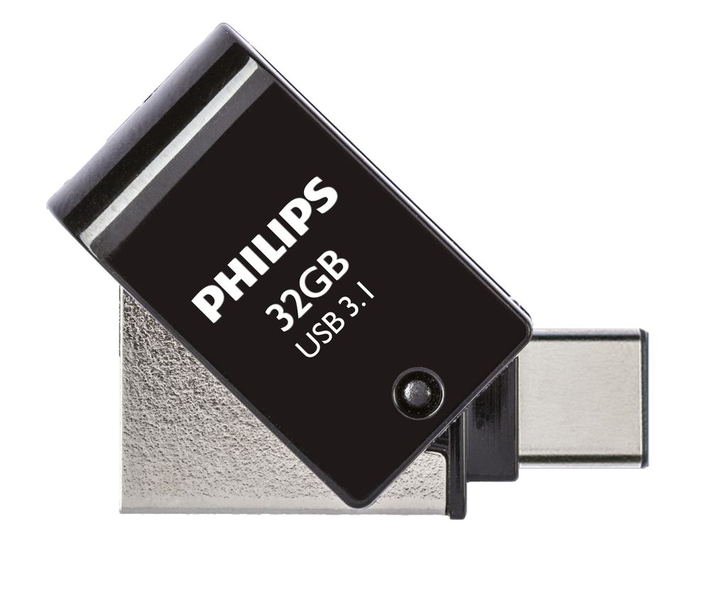 Philips 2 in 1 OTG 32GB USB 3.1 + USB C Midnight