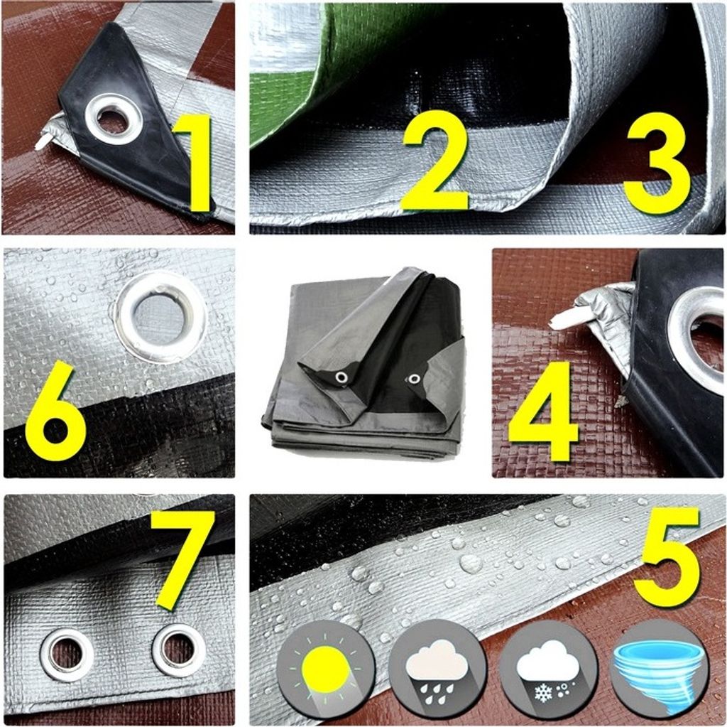 Abdeckplane Schwarz-Silber 6X12 M 260G/M2 | Kaufland.de