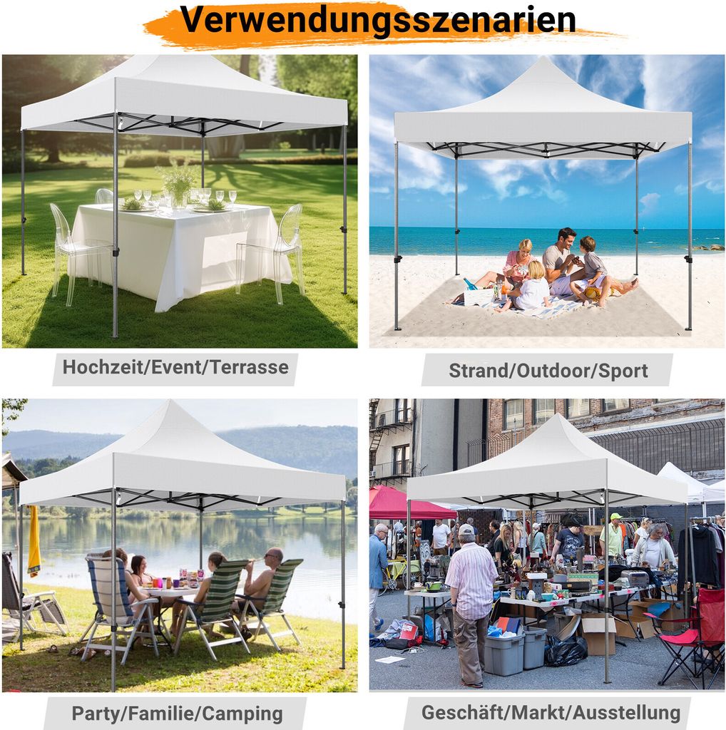 Pavillon, 3x3m Pop Up Faltpavillon, mit 4 | Kaufland.de