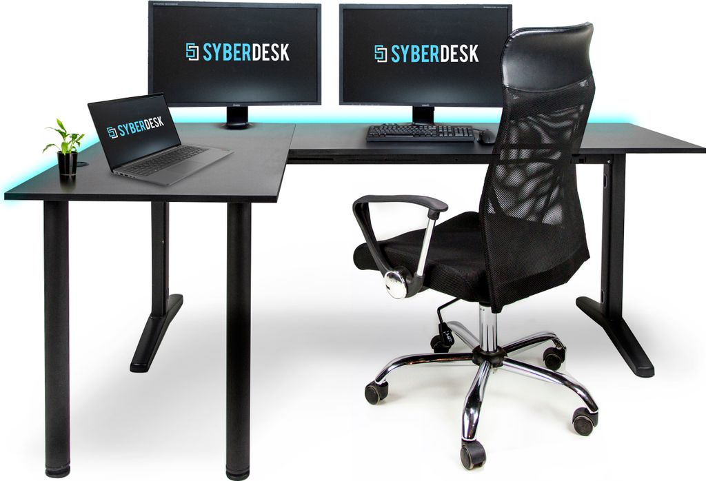 Herní rohový stůl SyberDesk V2 LED, 197 x 132 | Kaufland.cz