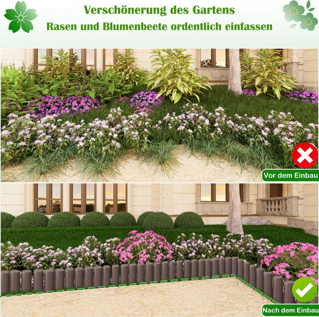 Sessamen-LP Rasenkante Kunstoff Holzoptik | Kaufland.de