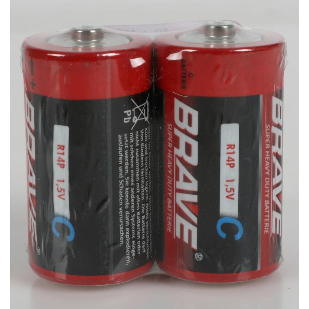 12x Brave Batterien 2er Set Baby 1,5V R14P 1200mAh