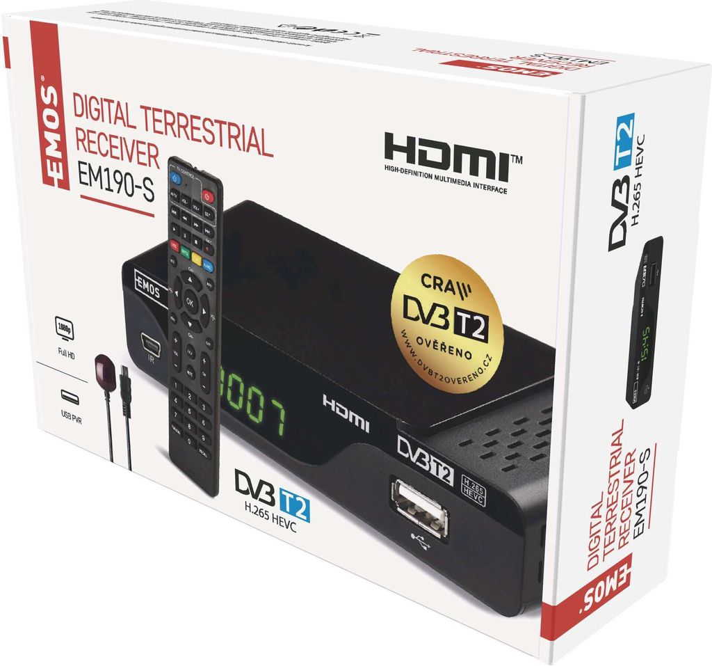EMOS Set-top box EM190-S HD HEVC H265 | Kaufland.cz