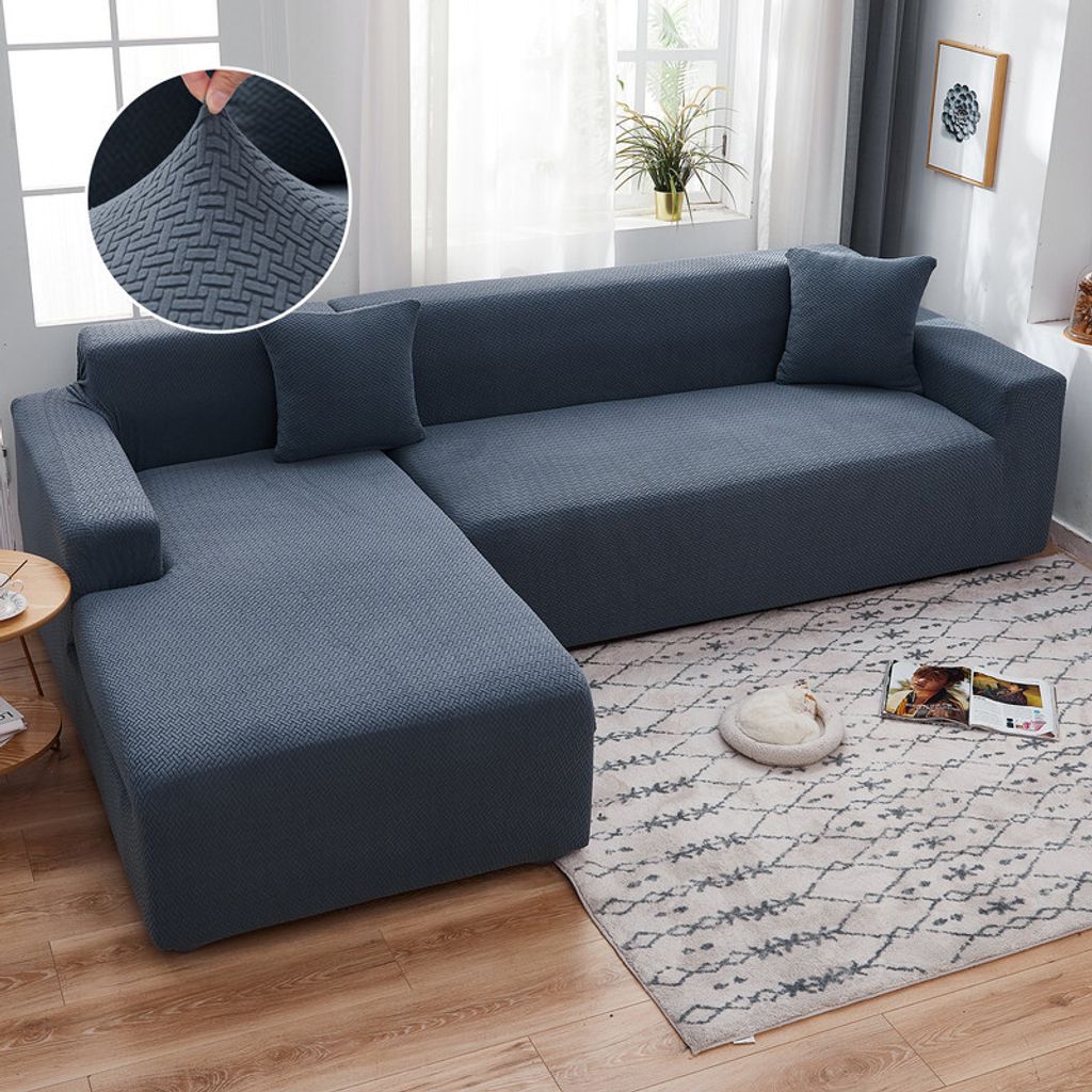 (tmavě šedý) potah na pohovku ve tvaru L, | Kaufland.cz