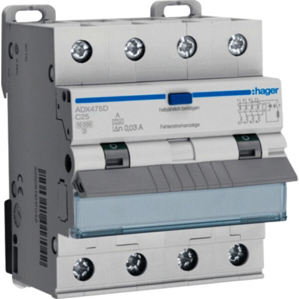 Hager FI-LS 4P 10KA C-25A 30MA A (ADX475D) | Kaufland.de