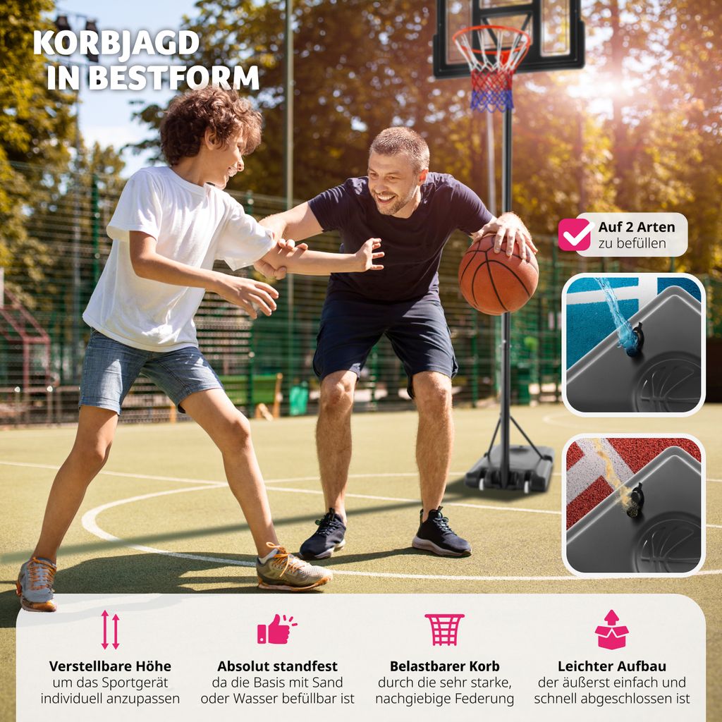 Basketballkorb Dirk, Korbhöhe 230 - 305 cm, | Kaufland.de