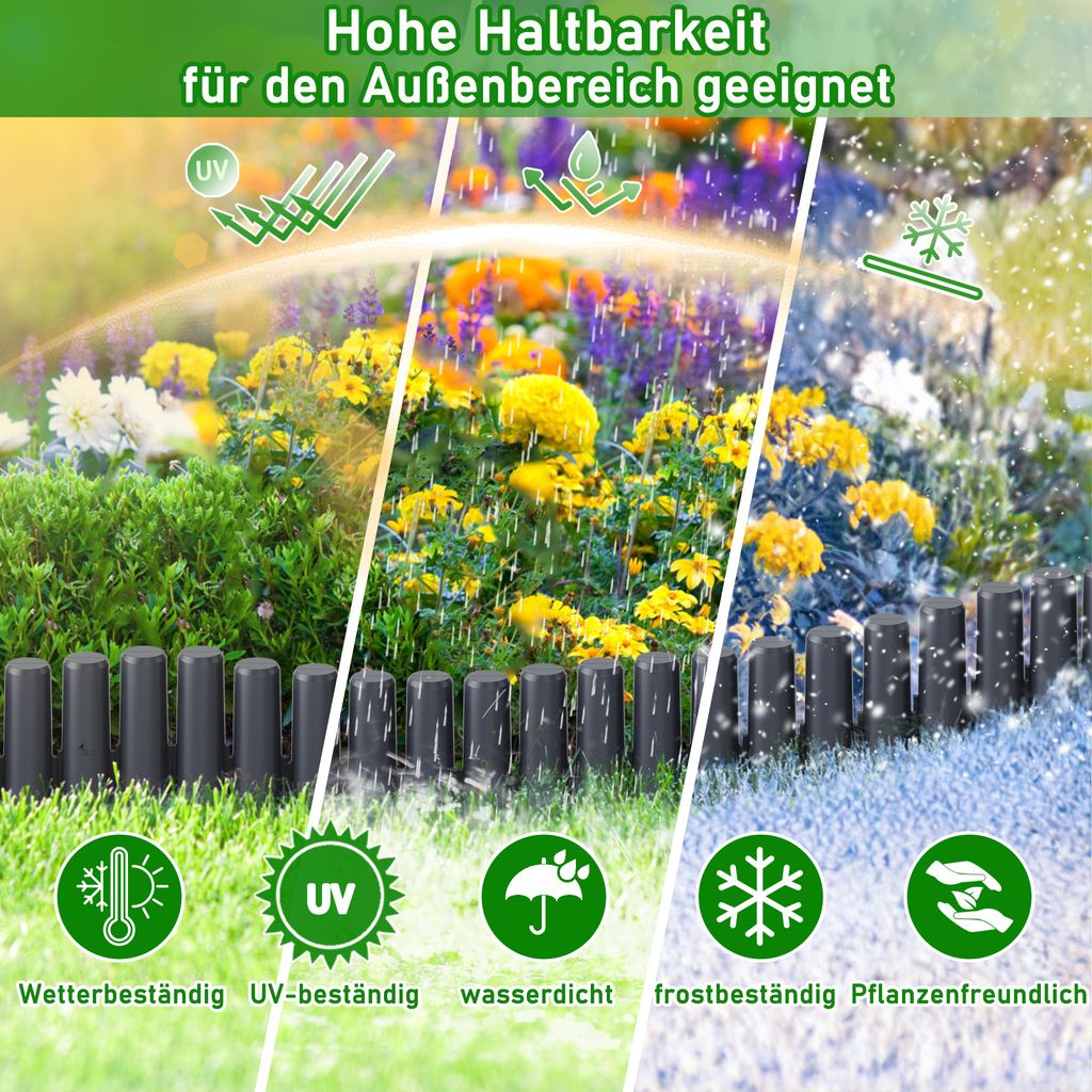 UISEBRT 25,2m Rasenkante Palisade Holzoptik | Kaufland.de