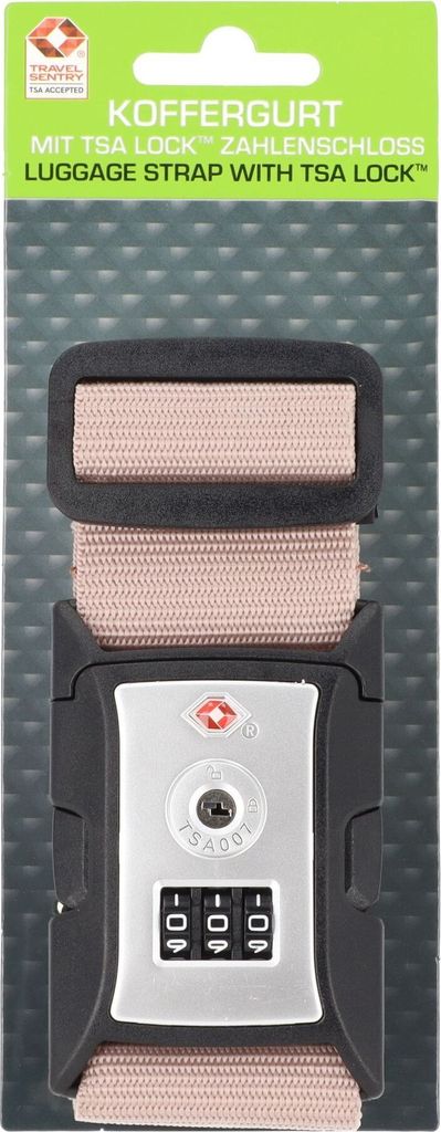 WORLDPACK Koffergurt mit TSA-Schloss *altrosa Kofferzubehör