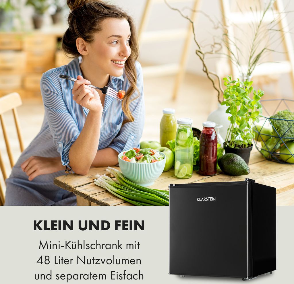 Klarstein Obsidian, lednice, 46 l, přihrádka | Kaufland.cz