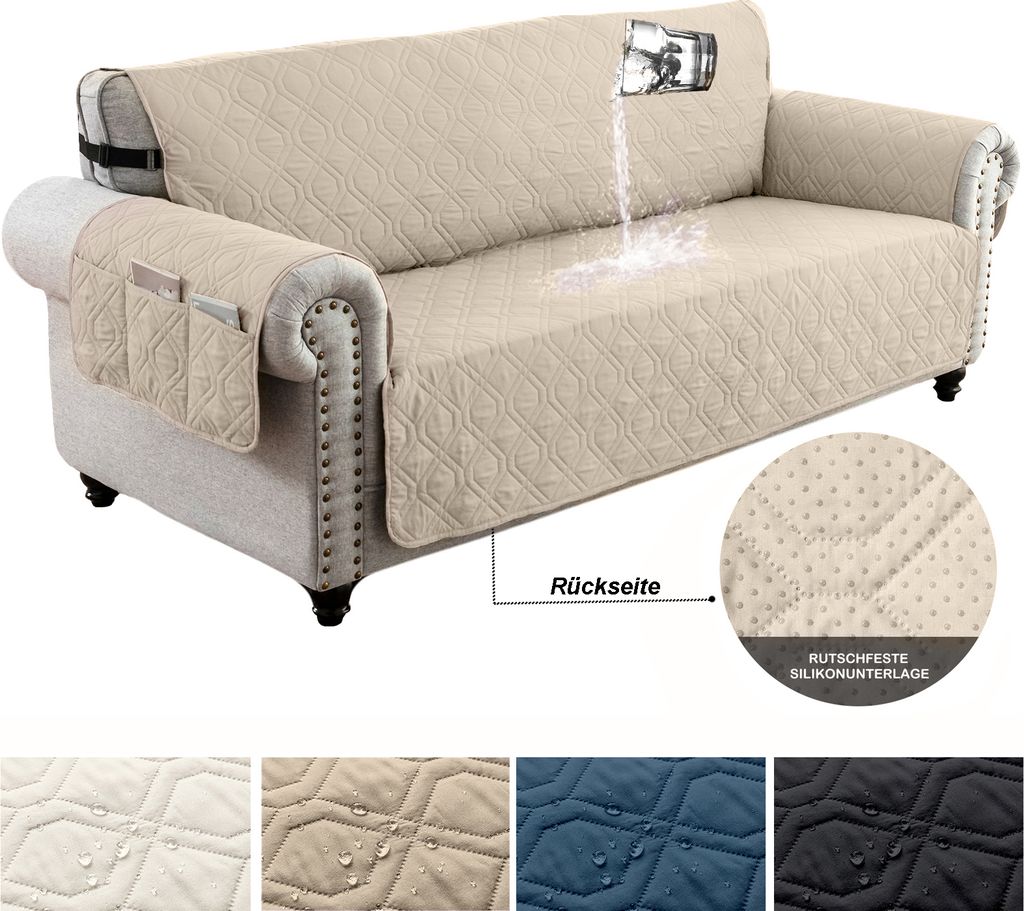 Sofa Bezug Wasserdicht 1/2/3-Sitzer Rutschfest