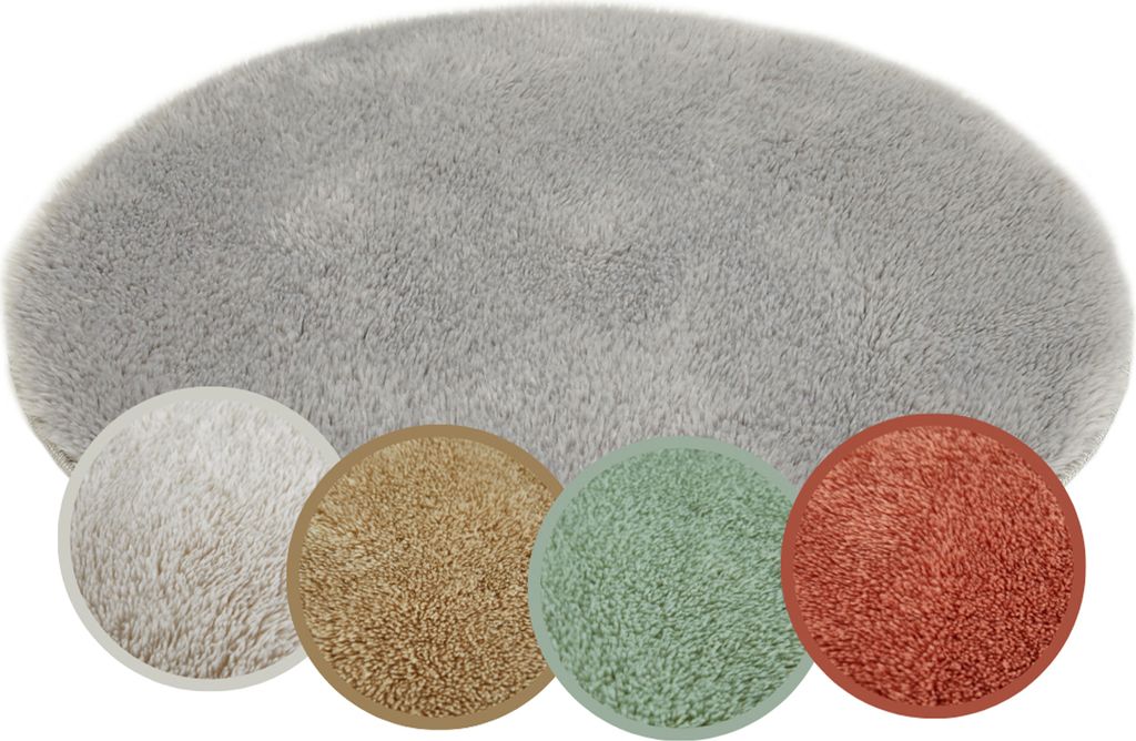 Badematte Florida rutschfest 60 cm Rund Grau | Kaufland.de