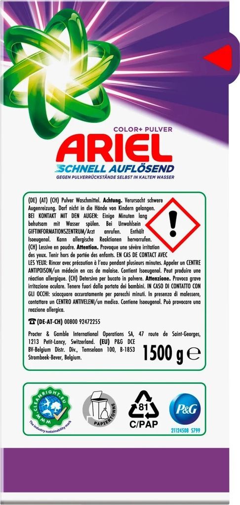 Ariel Pulver Color 1.5KG - 25WL | Kaufland.de