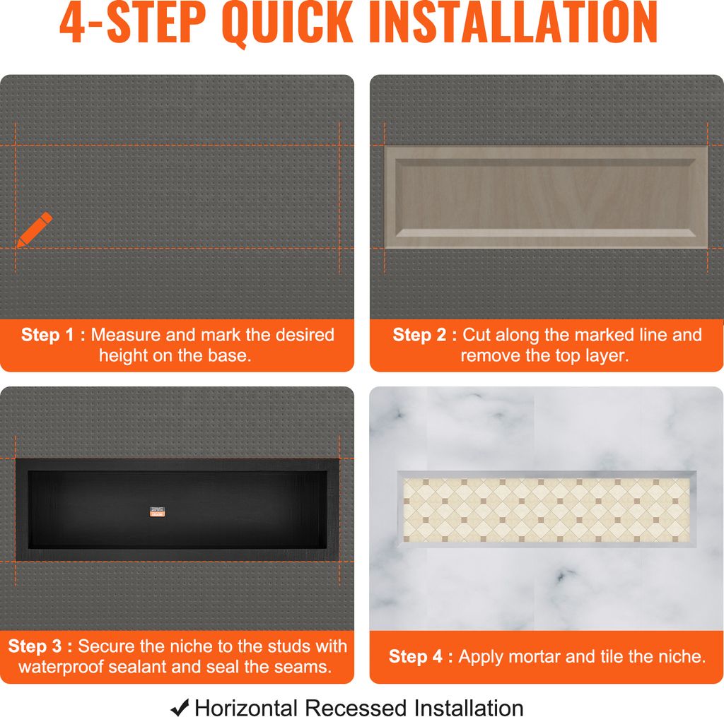 VEVOR Wnęka ścienna 10x40,64x127cm Wnęka | Kaufland.pl