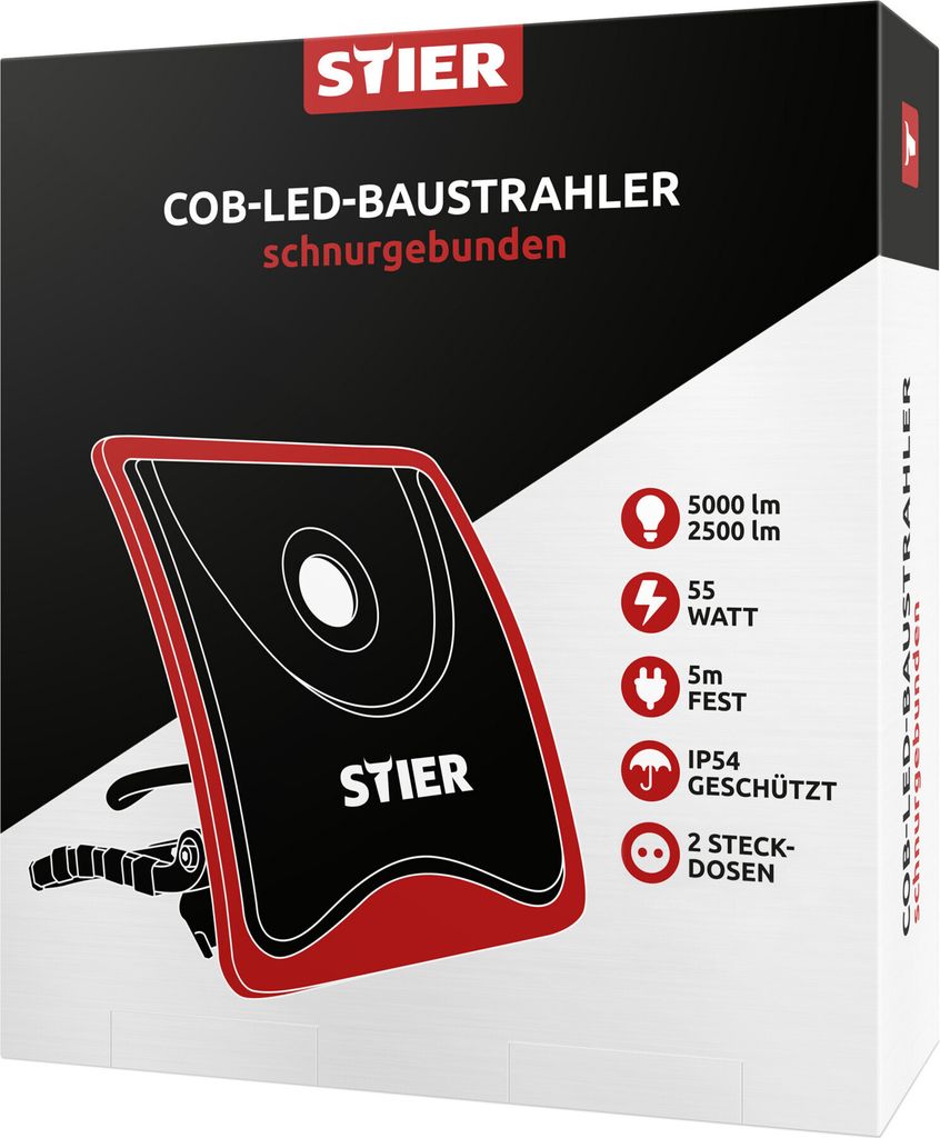 STIER COB LED Baustrahler, 5500 Lumen, 55W, | Kaufland.de
