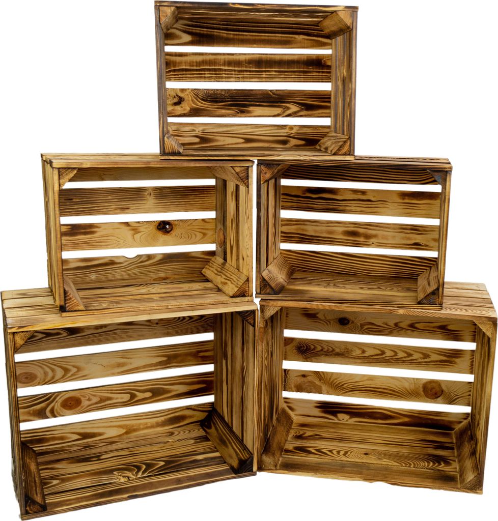 5er set Vintage Kisten geflammt 50x40x29cm & | Kaufland.de