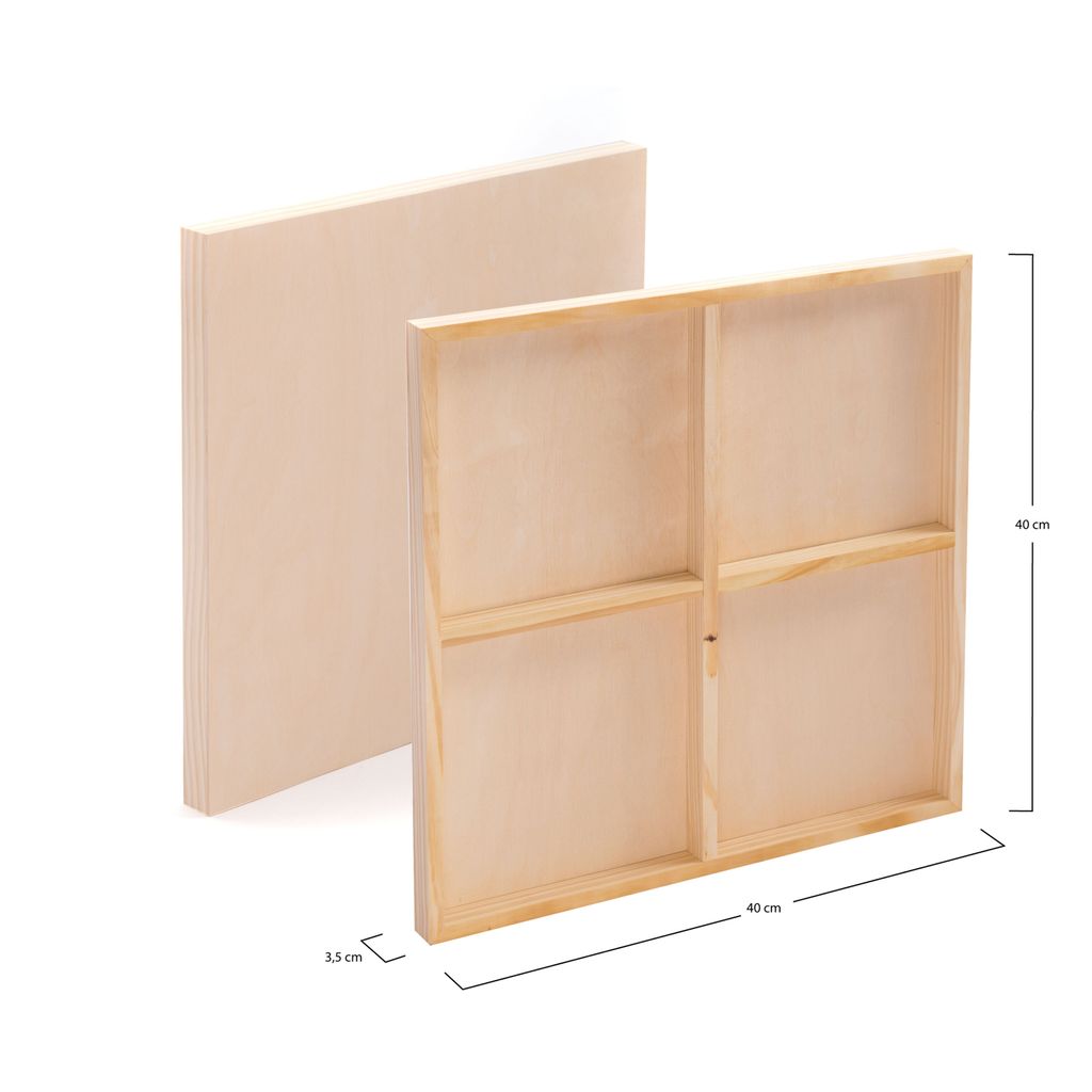 2x malířská plocha WOOD 40x40 cm | plátno z | Kaufland.cz