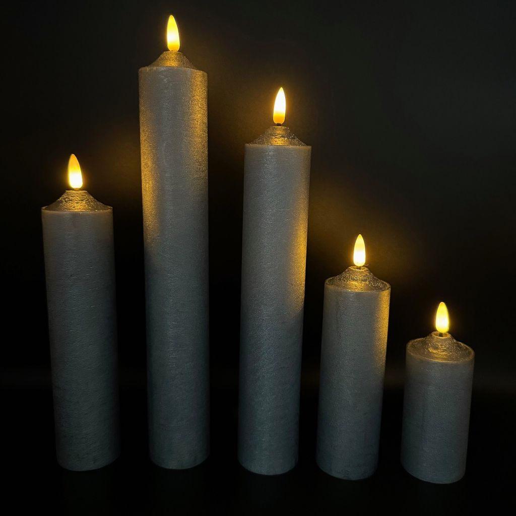 5 LED Kerzen XL Set aus Echtwachs mit | Kaufland.de