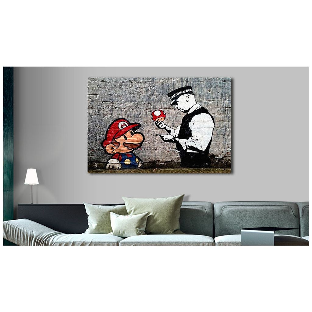 Wandbild - Banksy Mario and Cop 120x80 | Kaufland.de