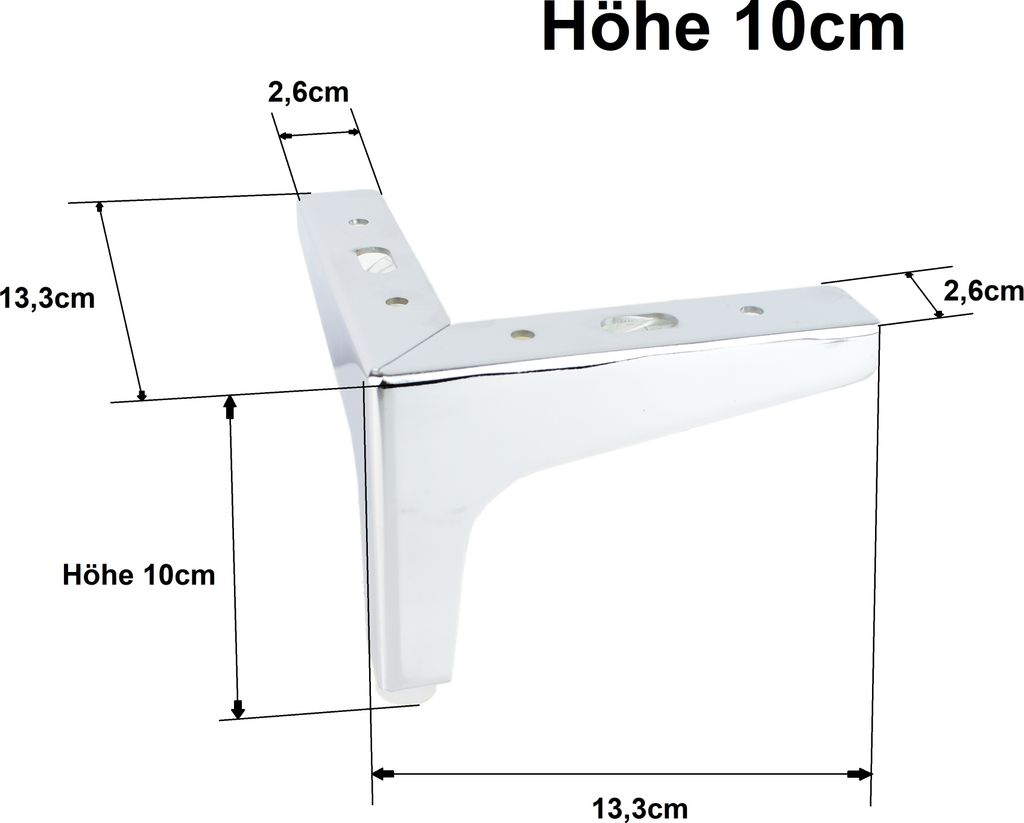 4x pohovka noha vitrína noha nohy chrom | Kaufland.cz